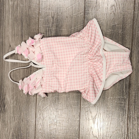 Floatimini Swim Euc Floatmini Girls Sz 6 Plaid One Piece Swimsuit